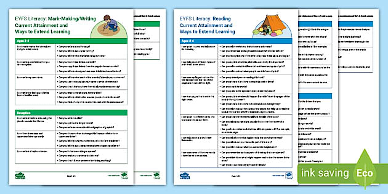 EYFS Literacy Attainment and Ways to Extend Learning Guide
