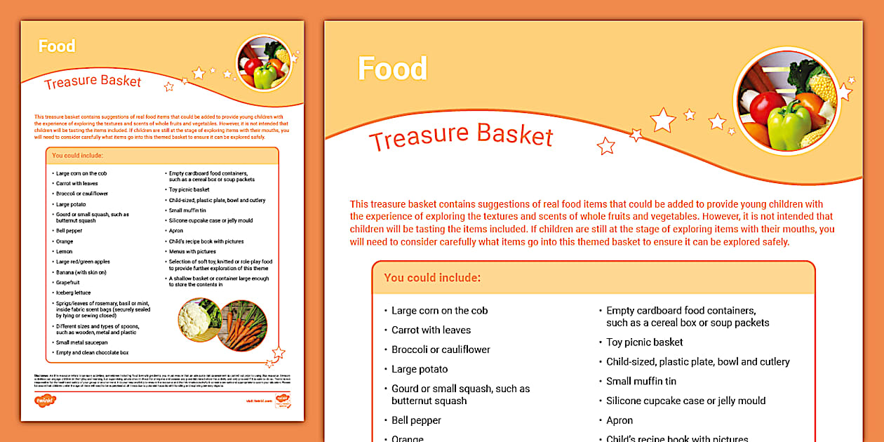 Food Treasure Basket Ideas | Sensory Play | Twinkl - Twinkl