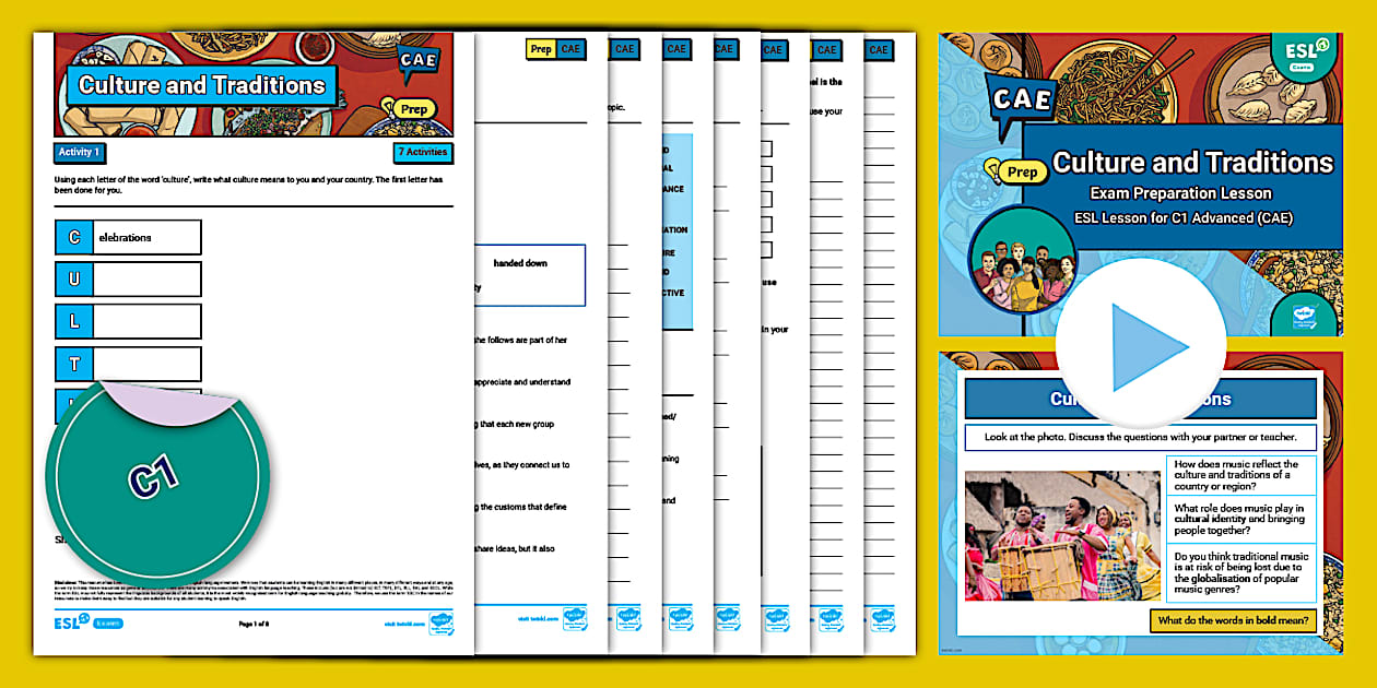 C1 Advanced (CAE) Prep Lesson (Culture and Traditions) [C1]