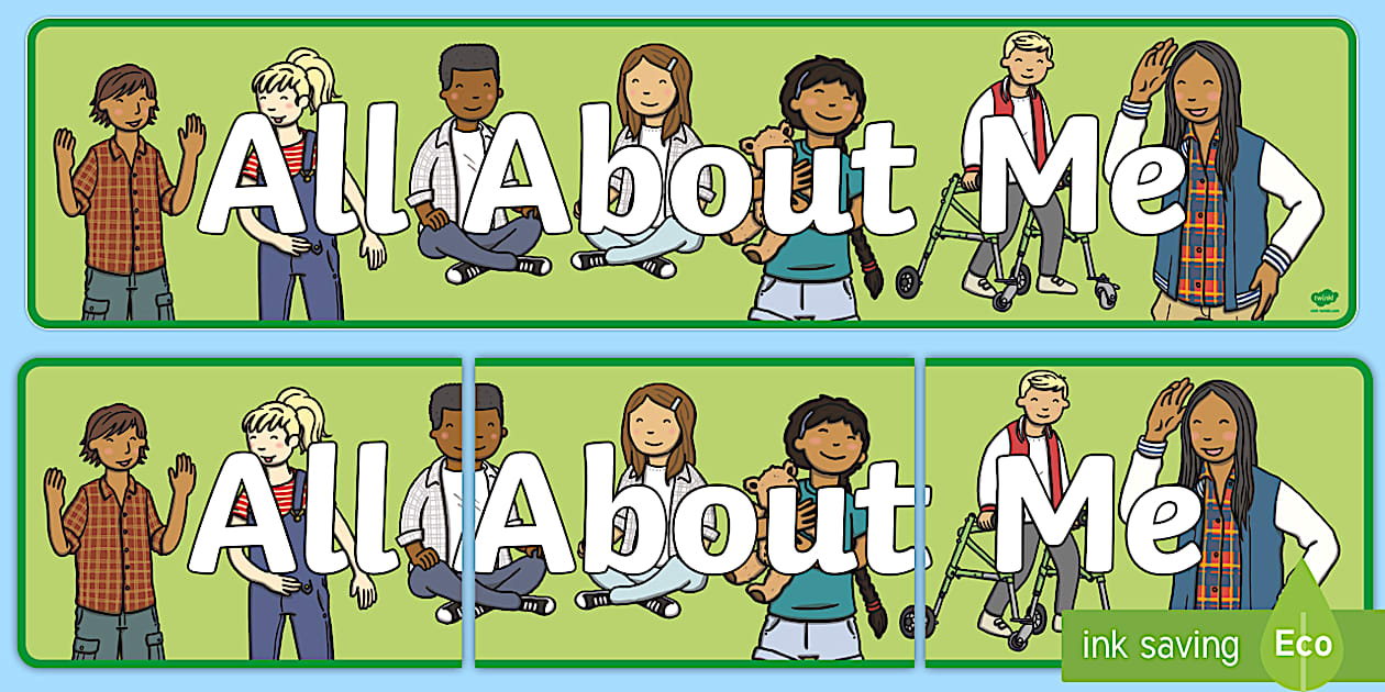 All About Me Display Banner (teacher made) - Twinkl