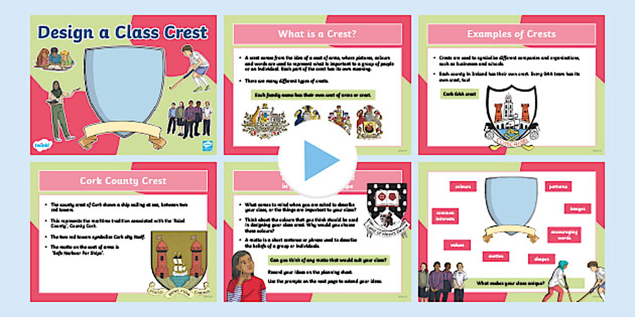 Design a Class Crest Powerpoint (teacher made) - Twinkl