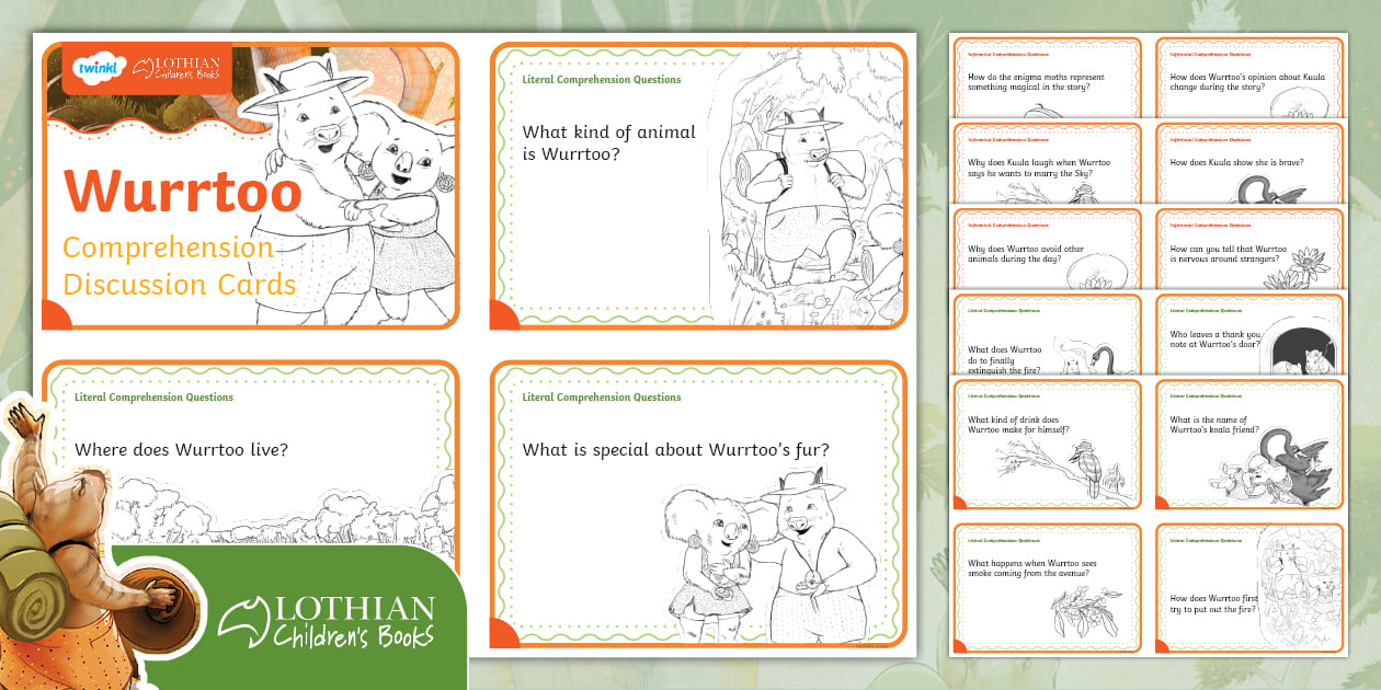 FREE! - Comprehension Discussion Cards to Support Teaching on 'Wurrtoo'