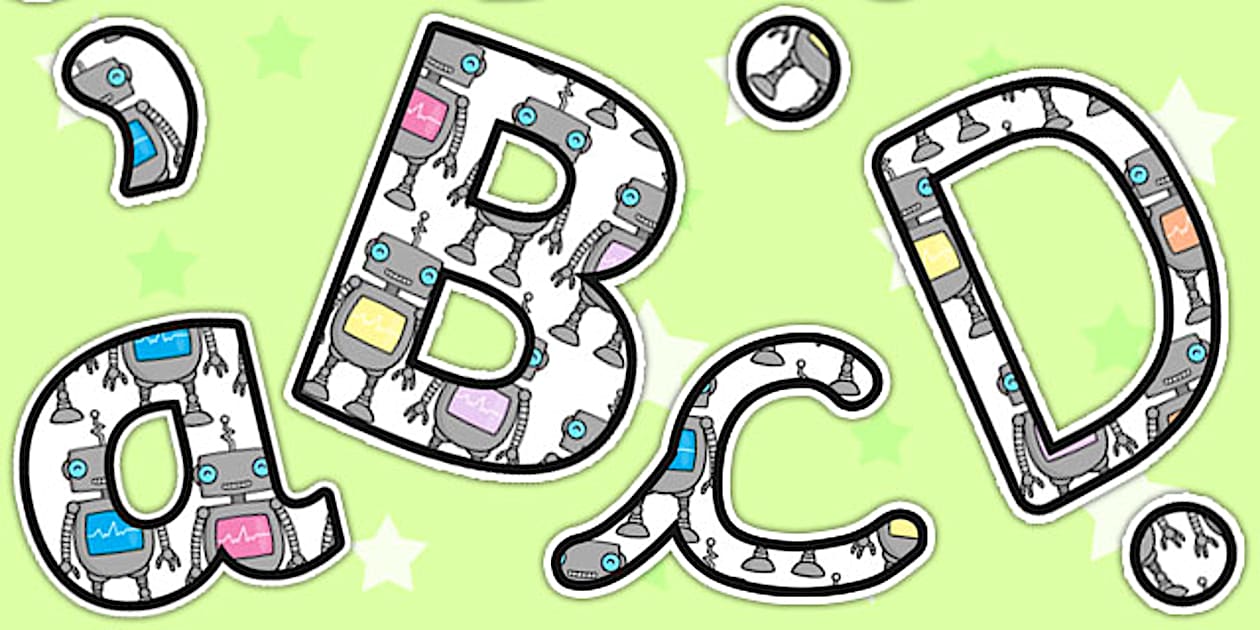 Robot Themed A4 Display Lettering (teacher made) - Twinkl