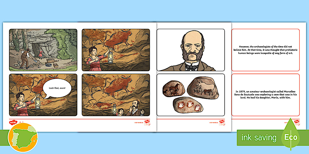 Altamira Cave Paintings Story Sequencing Cards - Twinkl