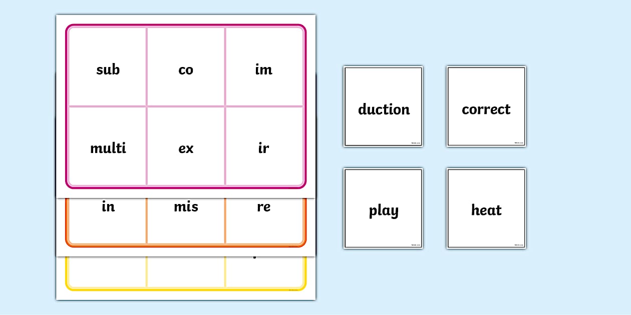 Prefix Bingo (Teacher-Made) - Twinkl
