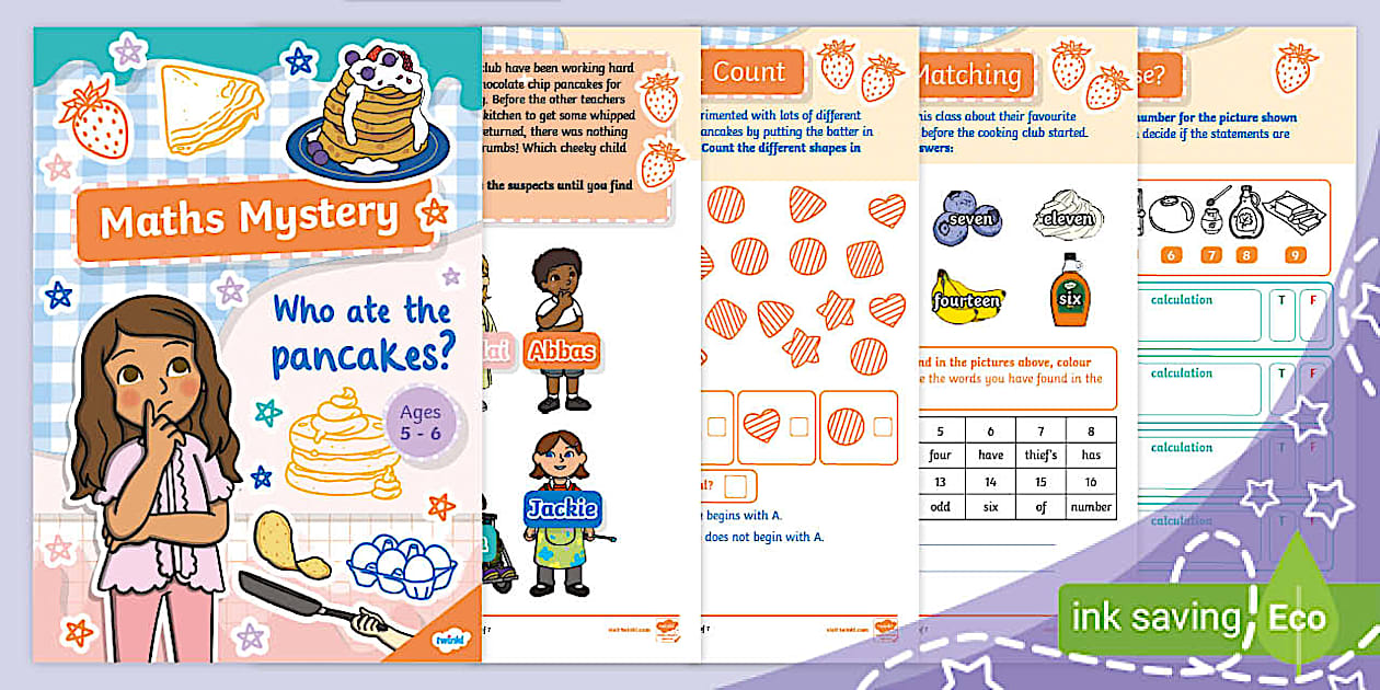 Pancake-Themed Maths Mystery (Ages 5 - 6) - Twinkl