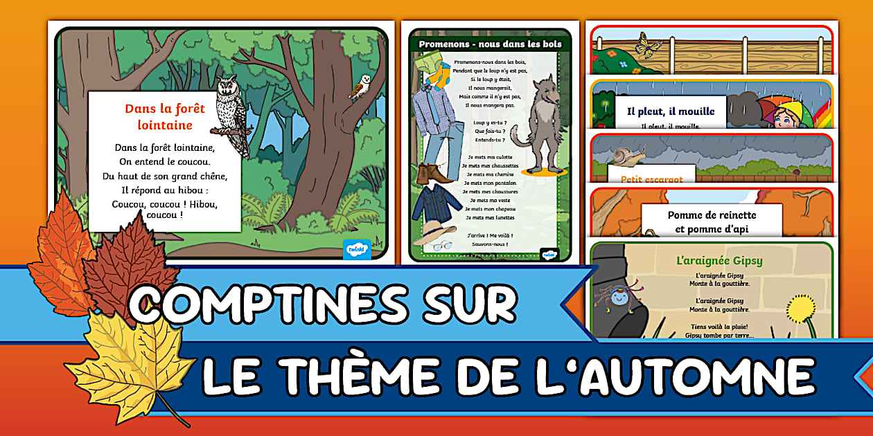 Comptines sur le thème de l'automne