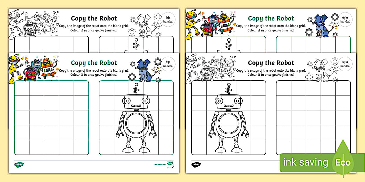 Copy the Robot Worksheet (teacher made) - Twinkl