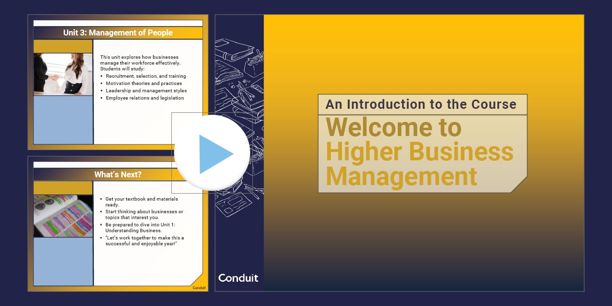 Introduction to Higher Business Management - Twinkl