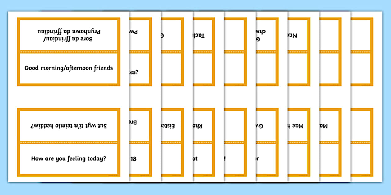 Word Cards for Bocs or Bag Helpwr Heddiw Year Five and Six bilingual ...
