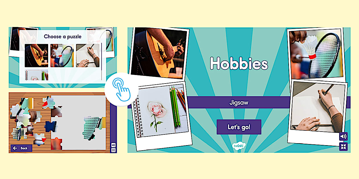 Hobbies Interactive Jigsaw (teacher made) - Twinkl