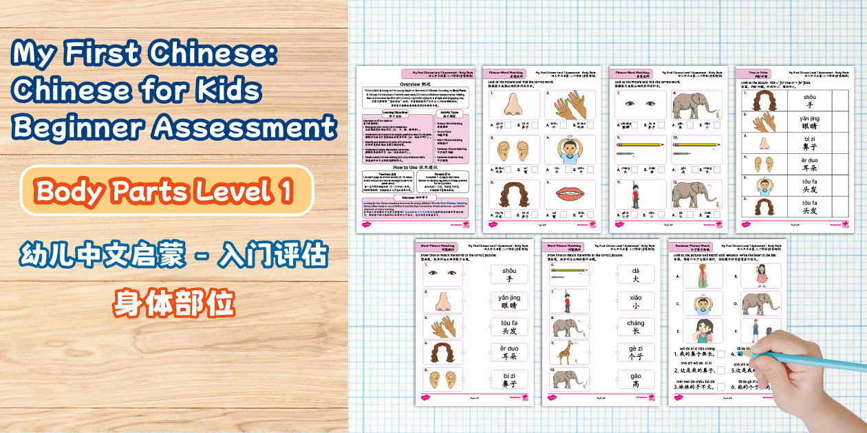 My First Chinese: Chinese for Kids - Level 1 Beginner Assessment Sheet ...