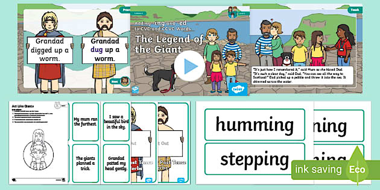 Level 6 Week 18 Lesson 4 - adding -ing and -ed - Twinkl