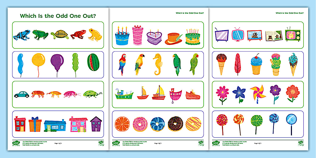 Which Is the Odd One Out? Activity (öğretmen yaptı)