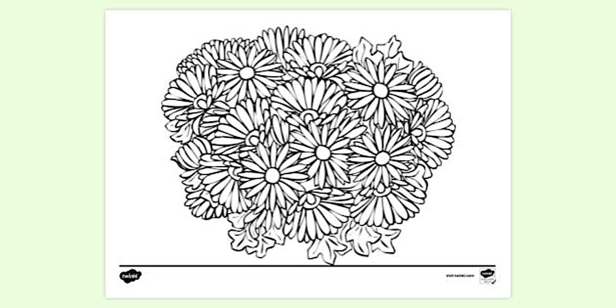Hard Flower Colouring Page | Colouring Sheets (teacher made)