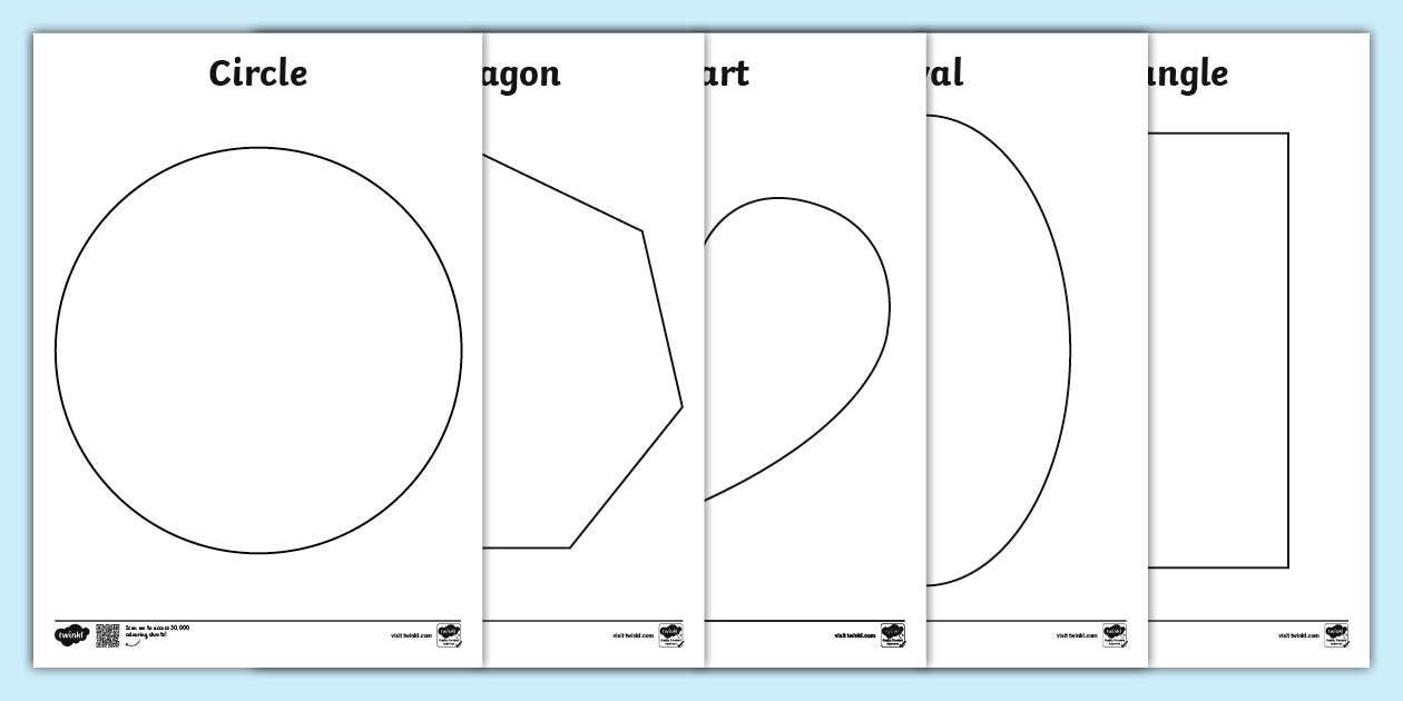 A4 2D Shape Coloring Posters (Teacher-Made) - Twinkl