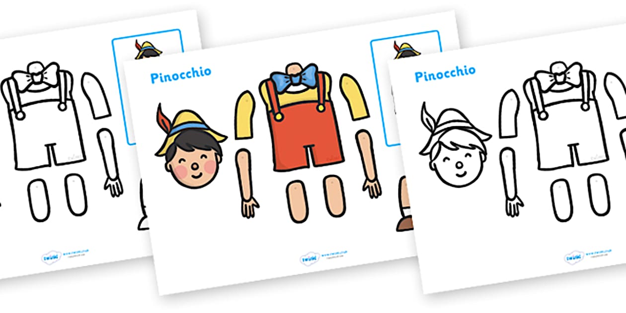 Split Pin (Pinoccio Characters) (teacher made) - Twinkl