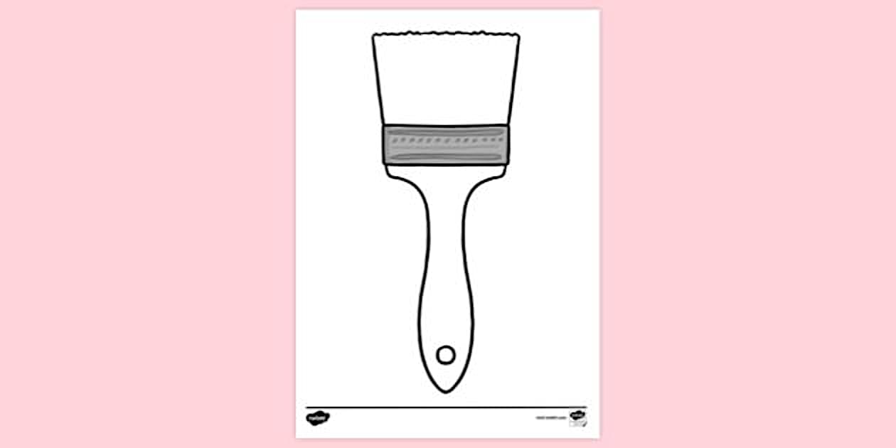 Paintbrush Colouring Sheet | Primary Resources - Twinkl
