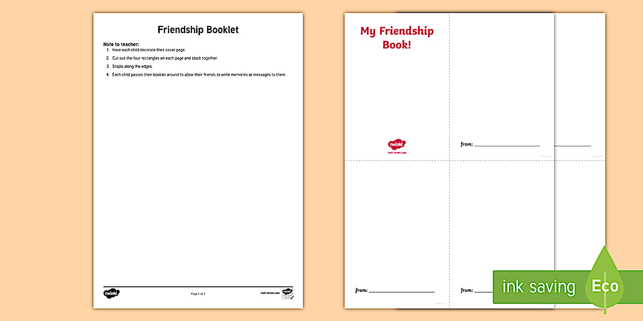 Friendship Activity Booklet (teacher made) - Twinkl