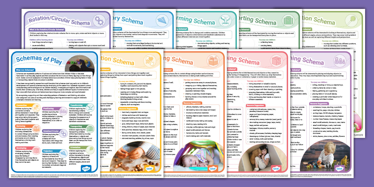 Schema Information Poster Pack | Schemas of Play | Twinkl