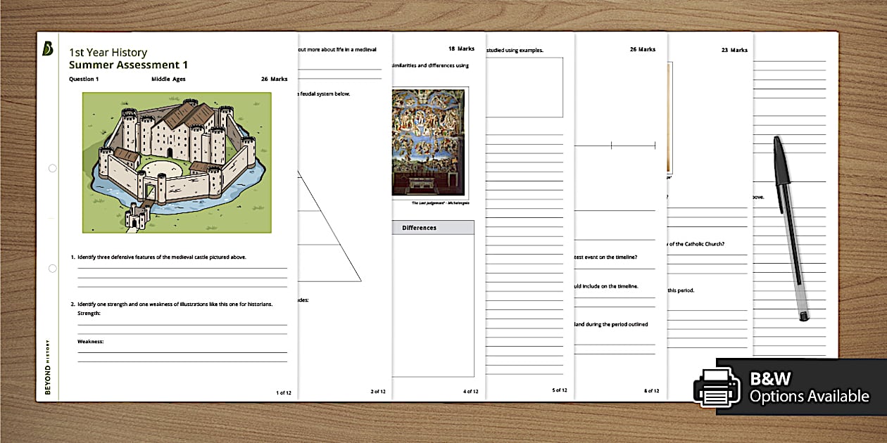 1st Year History Summer Assessment 1