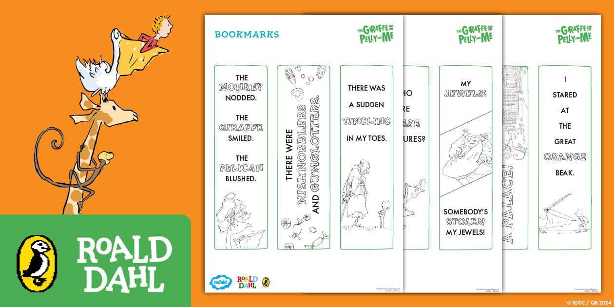 The Giraffe and the Pelly and Me: Colouring Bookmarks [Ages 5-7]