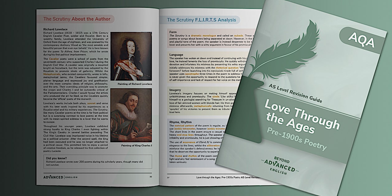 Love Poetry Through the Ages Pre-1900 Revision | Booklet