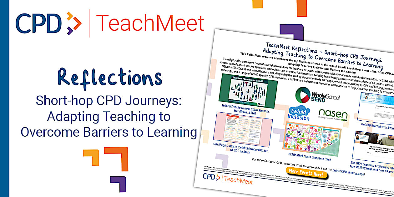 TeachMeet Reflections - Short-hop CPD Journeys: Adapting Teaching to ...