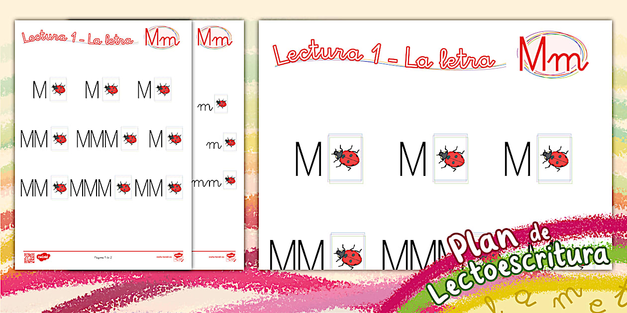 Plan de lectoescritura: La letra M - Lectura 1 - Twinkl