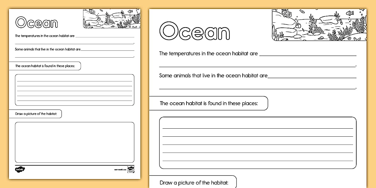 Colorful Ocean Habitat Project for Kids | Twinkl USA