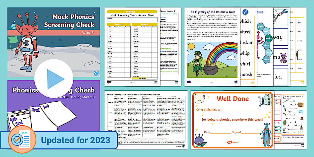 Year 1 Phonics Screening Survival Intervention Taster Pack