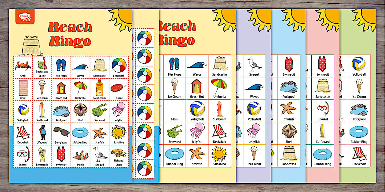 Beach Bingo Game Printable | Twinkl Party