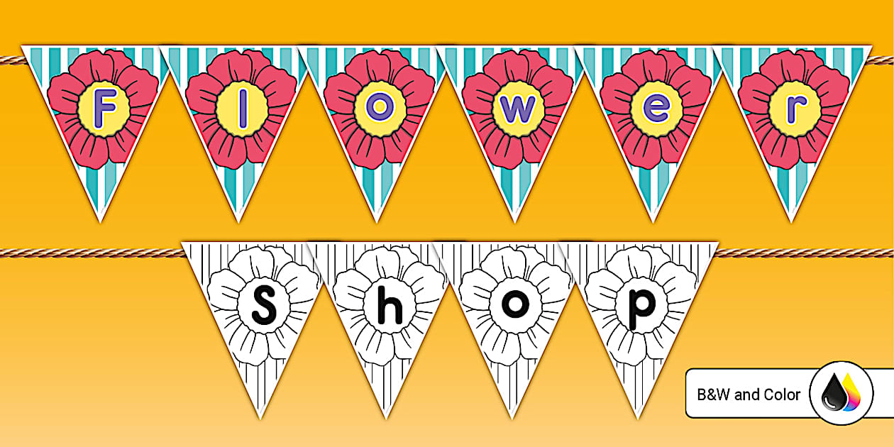 Flower Shop Dramatic Play Bunting (teacher made) - Twinkl