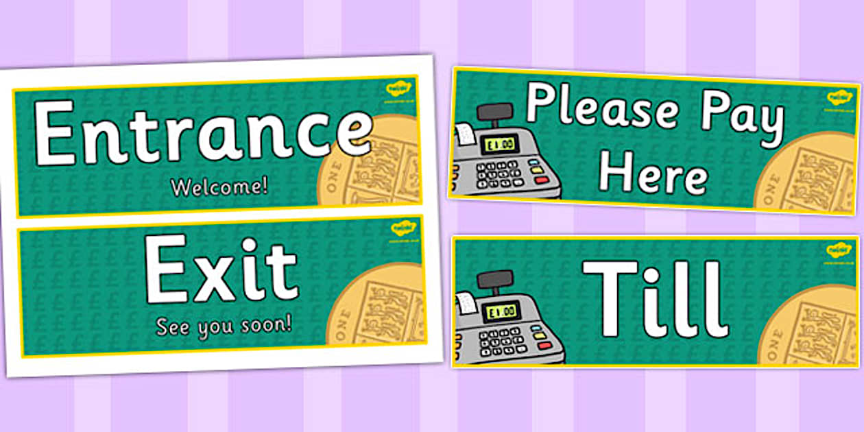 Pound Shop Display Signs