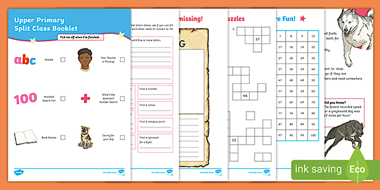 Year 3-4 Exercise Book | Independent Learning Booklet