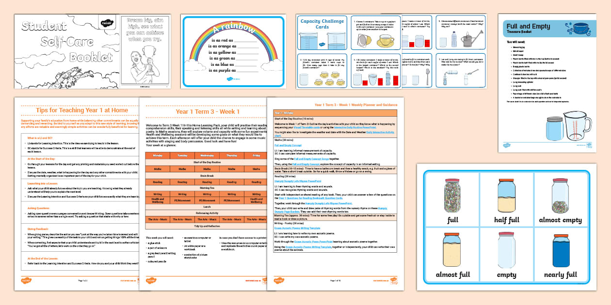 Year 1 Term 3 Week 1 Remote Home Learning Pack - Twinkl
