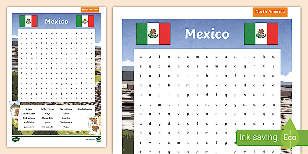 KS2 Mexico Word Search