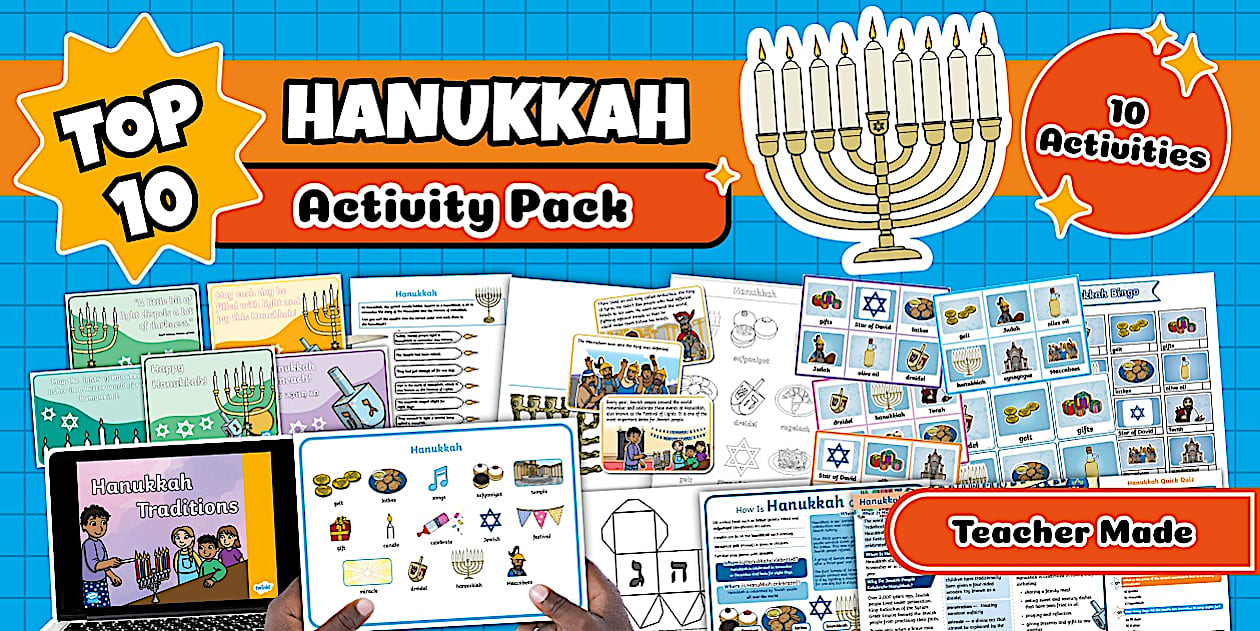 Top Ten KS1 Hanukkah Activity Pack