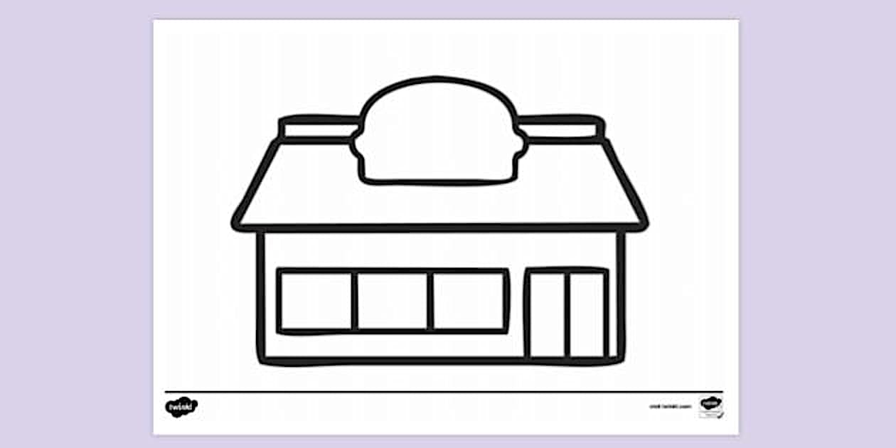 Bakery Icon Colouring Sheet (teacher made) - Twinkl