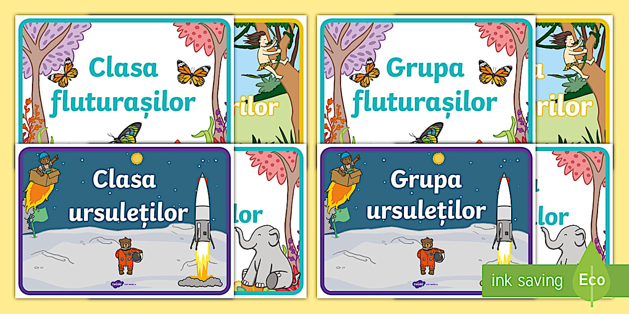 Editable Denumirea clasei/grupei Planșe (teacher made)