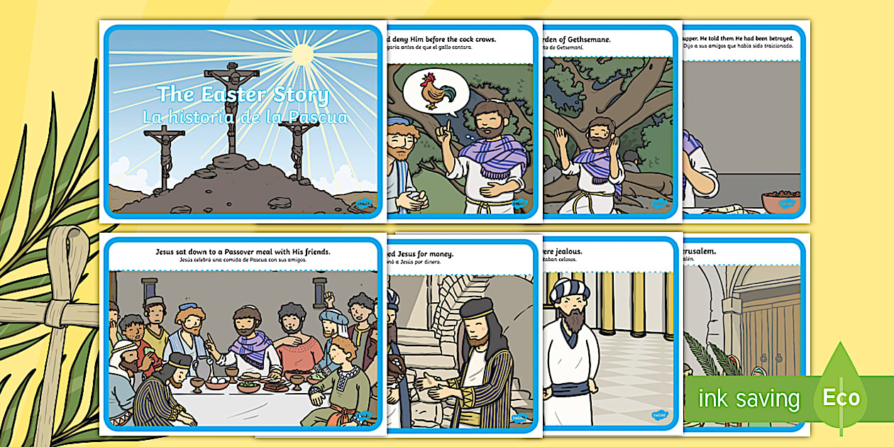 The Easter Story English/Spanish (Teacher-Made) - Twinkl