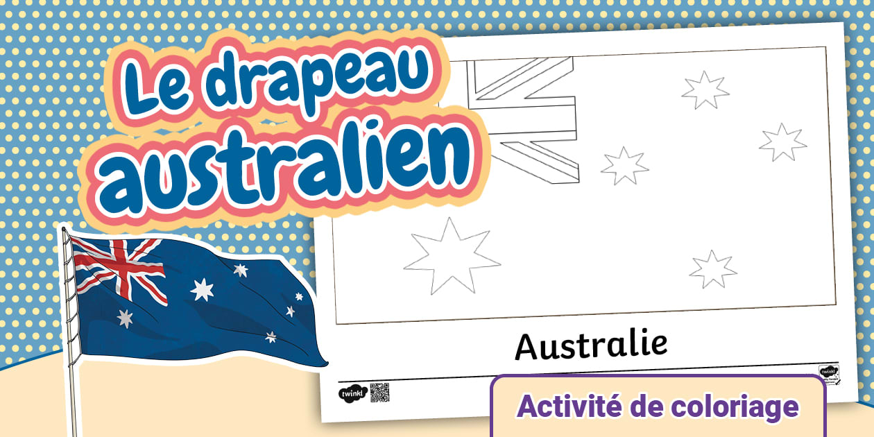 Activité de coloriage : Le drapeau australien