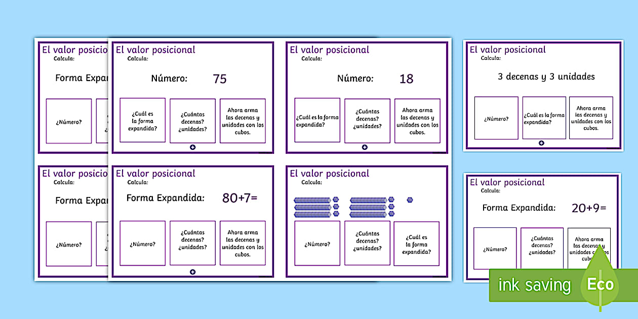 Tarjetas de preguntas: Valor Posicional (teacher made)