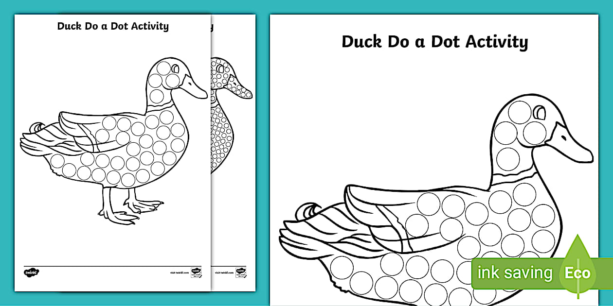 Duck Do a Dot Activity | Twinkl Resource| Math| Art - Twinkl