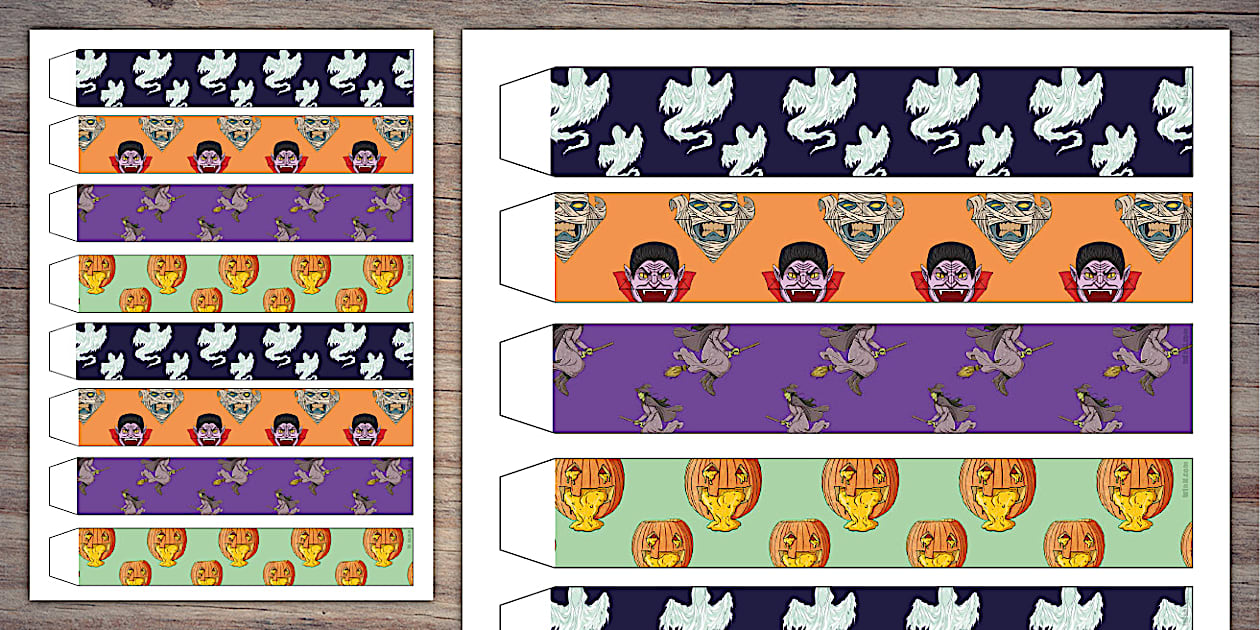 Easy Halloween Printable Paper Chains | Twinkl Party