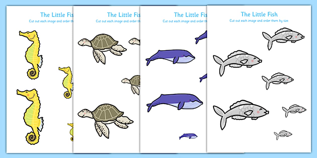 The Little Fish Size Ordering (Teacher-Made) - Twinkl