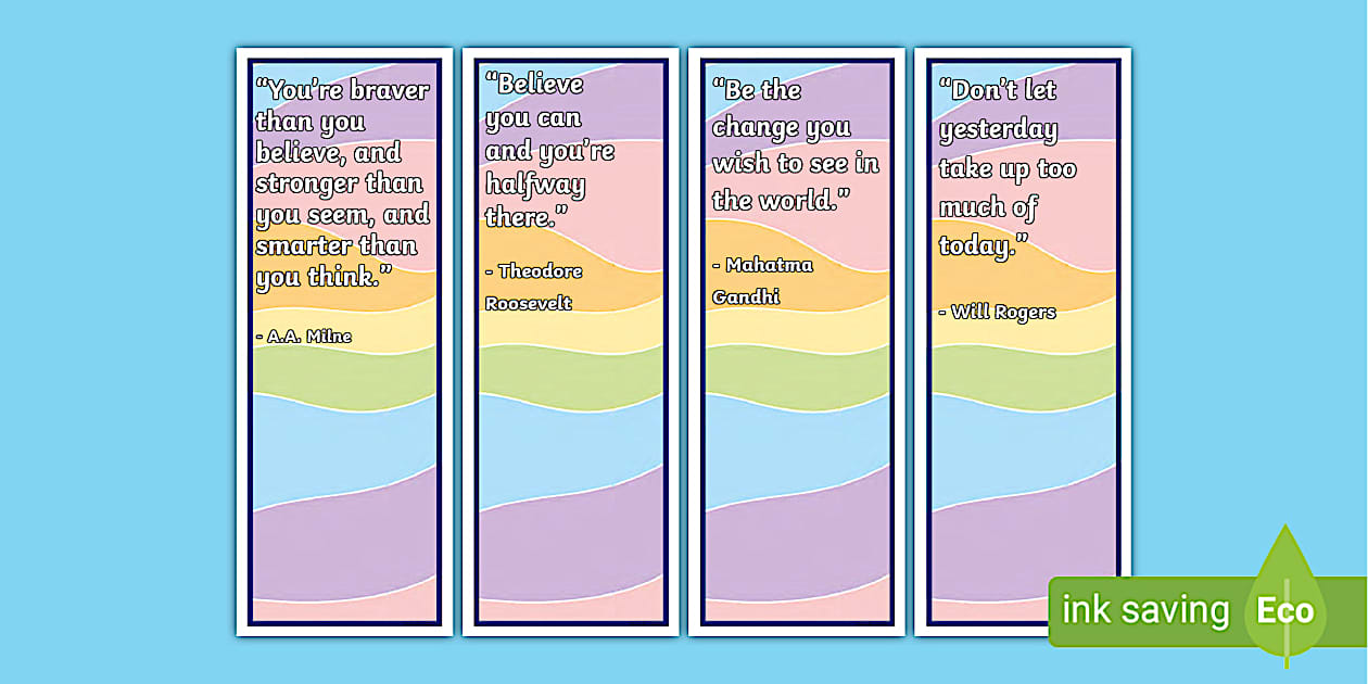 Memorable Quotes Bookmarks (teacher made) - Twinkl