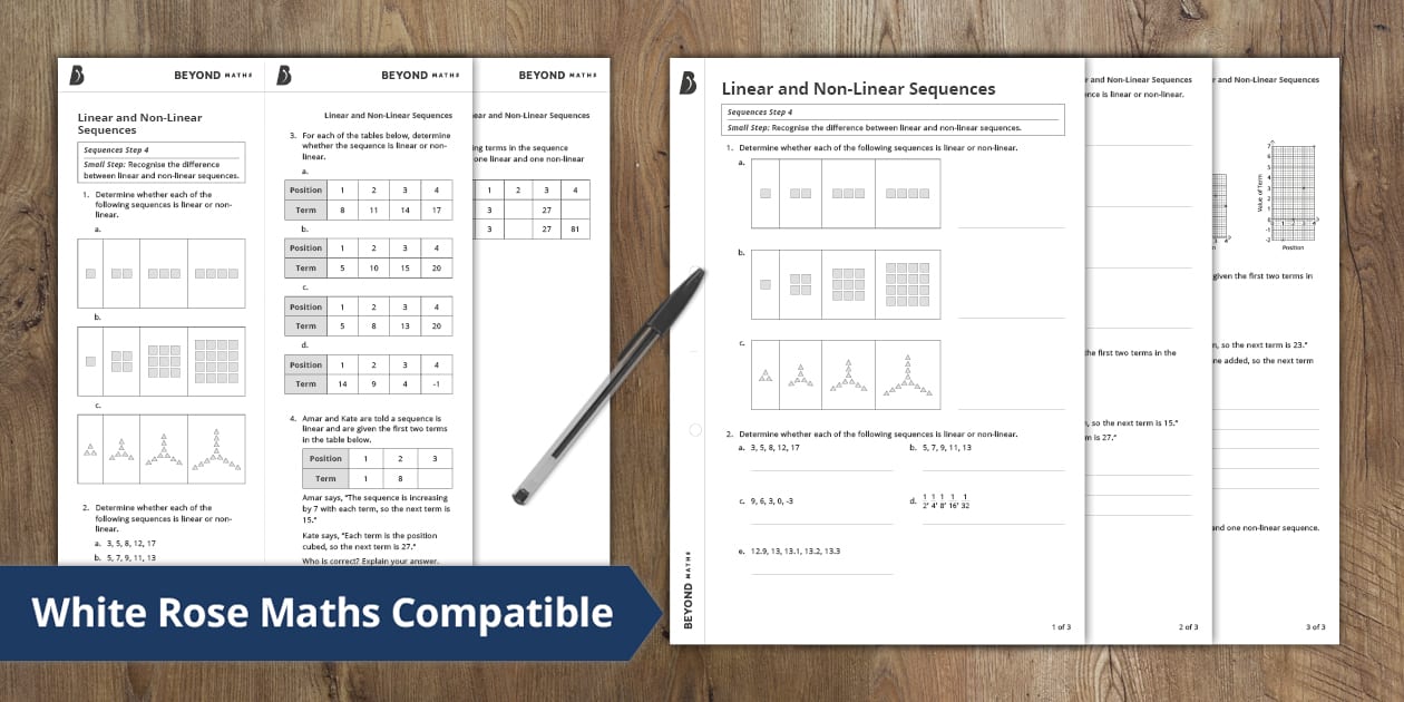 👉 Linear and Non-Linear Sequences (teacher made) - Twinkl