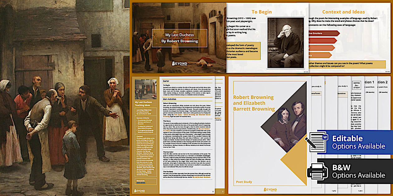 GCSE Poetry My Last Duchess Lesson Pack (teacher made)