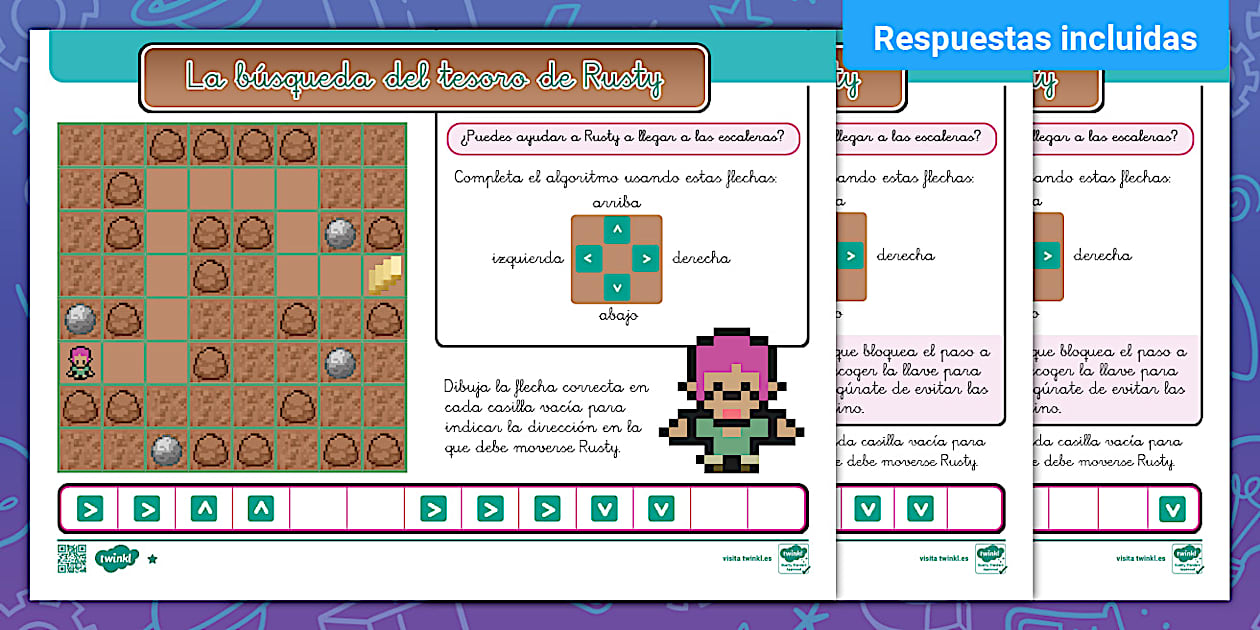 Ficha de actividad por niveles: La búsqueda del tesoro de Rusty ...